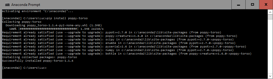 Install Poppy softwares · poppy-docs